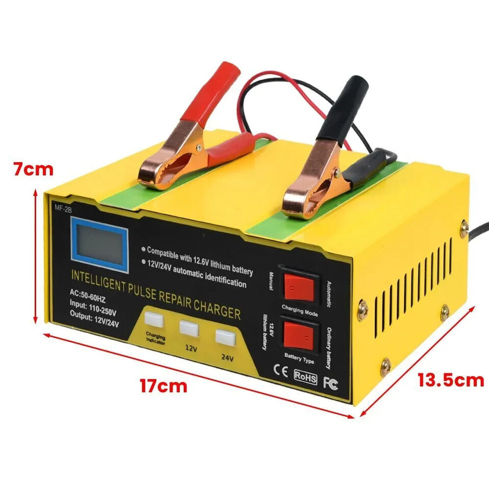 12V/24V Smart Automatic Pulse Repair Car Battery Charger MF-2B ...